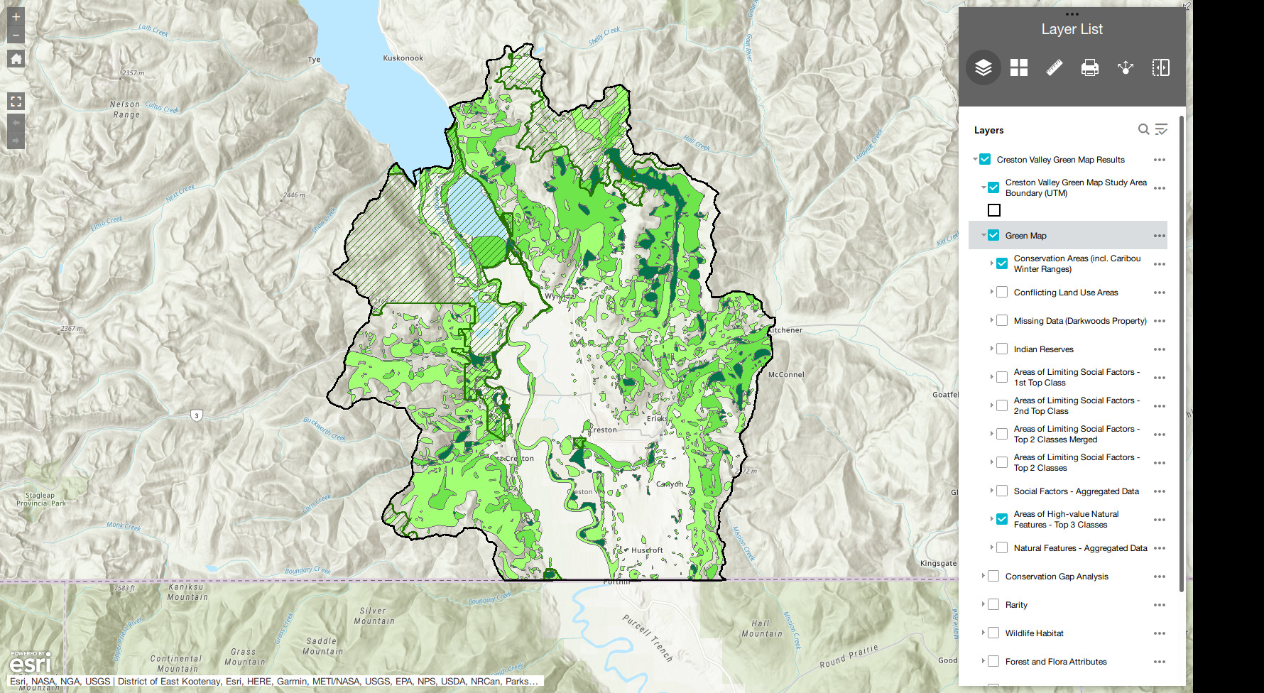 Creston Valley Interactive Green Map – Wildsight